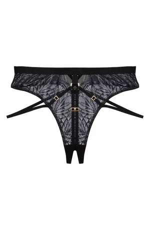 PLAYFUL PROMISES Tabitha High Waist Crotchless Thong