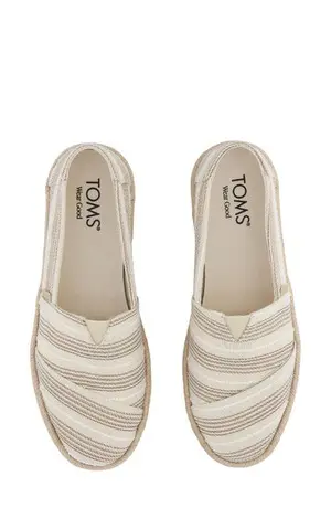 Toms Alrope Espadrille Slip-on - Natural Stripe