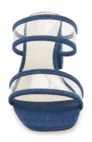 KOKO + PALENKI Ghost Slide Sandal - Denim-clear Pvc