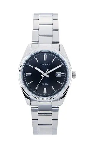 Casio Casio Analog Watch Silver & Black