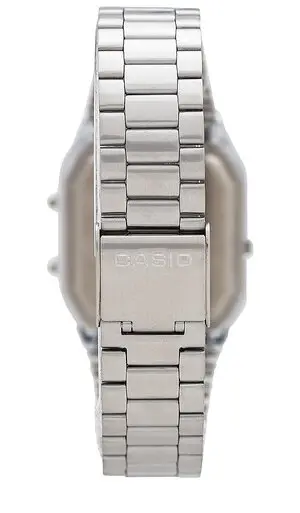 Casio Watch With Stainless Steel Band - Metal Silver
