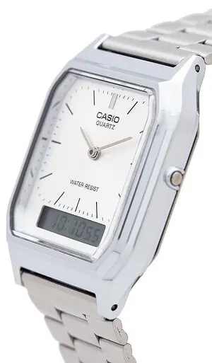 Casio Watch With Stainless Steel Band - Metal Silver
