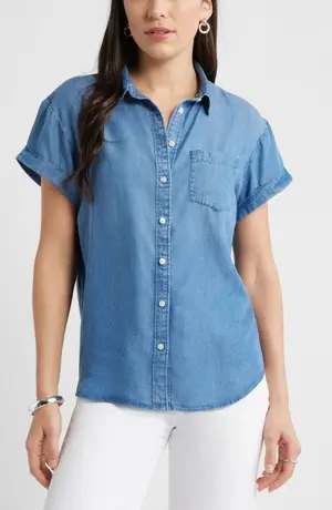 Caslon Cuffed Shirts For Women