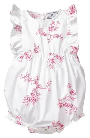 PETITE PLUME English Rose Ruffle Romper - White