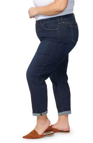 SLINK JEANS Rolled Cuff Cropped Jeans