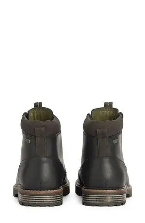 Barbour Flint Derby Lace Up Lug Sole Boots