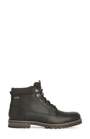 Barbour Flint Derby Lace Up Lug Sole Boots