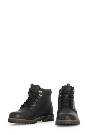 Barbour Flint Derby Lace Up Lug Sole Boots