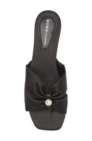 KOKO + PALENKI Tara Satin Slide Sandals