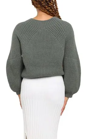 PETAL & PUP London Blouson Sleeve Sweater - Emerald