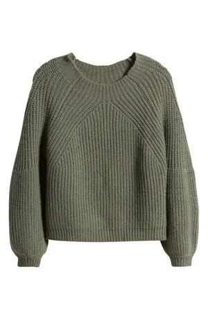 PETAL & PUP London Blouson Sleeve Sweater - Emerald