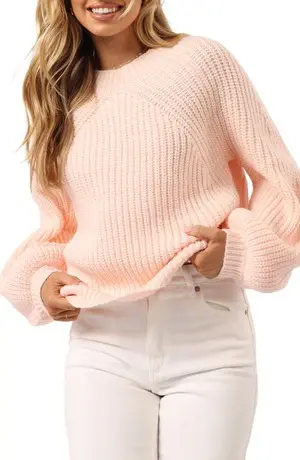 PETAL & PUP London Blouson Sleeve Sweater - Pink