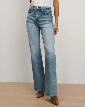Veronica Beard Crosbie Slim Wide-leg Jean - Amethyst