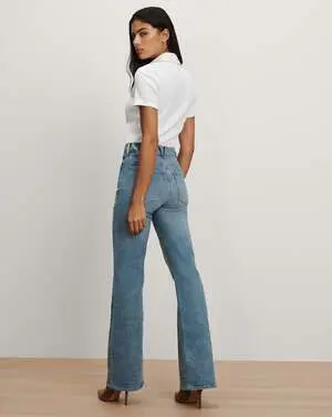 Veronica Beard Crosbie Slim Wide-leg Jean - Amethyst