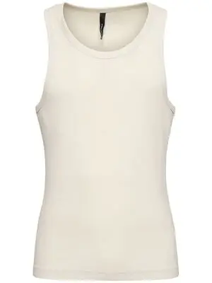 ENTIRE STUDIOS Rib Cotton Tank Top - Rice