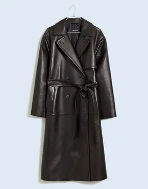 Madewell Leather Signature Trench Coat