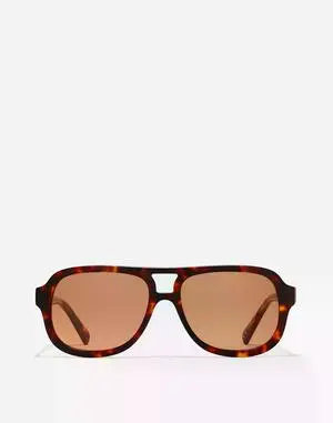 Madewell Logan Aviator Sunglasses - Dark Tortoise