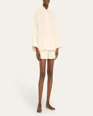Pour Les Femmes Angel Gauze Short Pajama Set