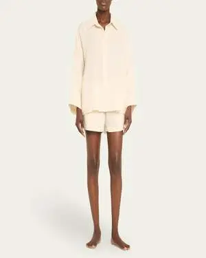 Pour Les Femmes Angel Gauze Short Pajama Set