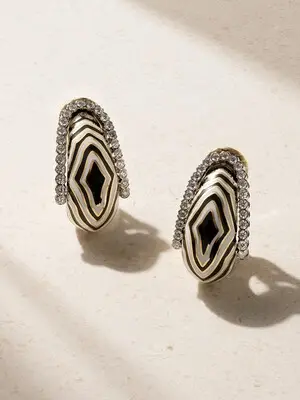 David Webb Vreeland Zebra Clip Earrings - Multi