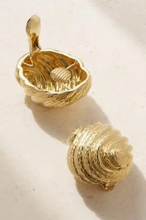 David Webb Large Swirl 18-karat Earrings