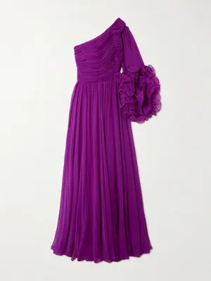 Georgette Ruffled Gowns