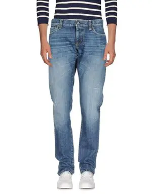 Dolce & Gabbana Straight-leg Jeans With Leather Trims - Blue