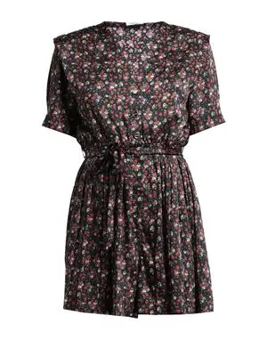 Sandro Floral Print Playsuit - Black