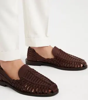 Brunello Cucinelli Woven Leather Sandals