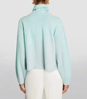 JOSEPH Soft Wool Cropped High-neck Sweater