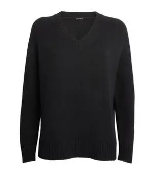 JOSEPH Open Cashmere V-neck Sweater