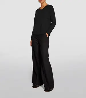 JOSEPH Open Cashmere V-neck Sweater