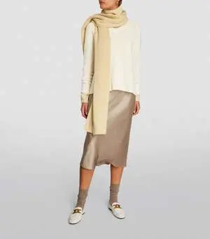 JOSEPH Open Cashmere V-neck Sweater - Ivory