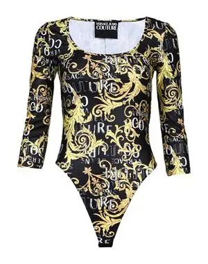 Versace Bodysuit In Polyester And Elastane - Black