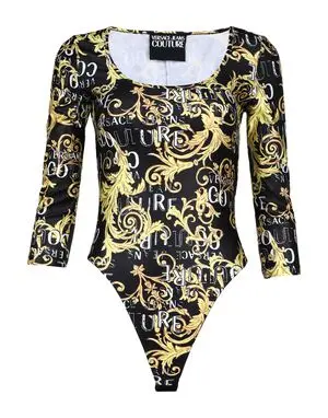 Versace Bodysuit In Polyester And Elastane - Black