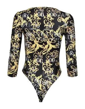Versace Bodysuit In Polyester And Elastane - Black