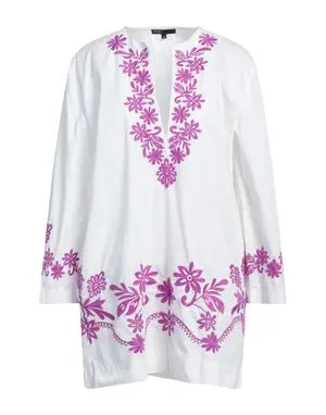 Maje Floral-print Embroidered Kaftan Top
