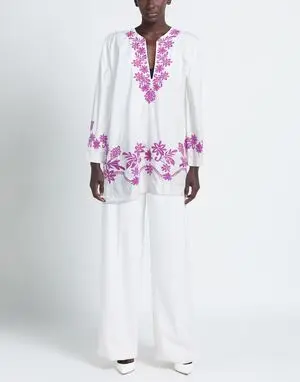Maje Floral-print Embroidered Kaftan Top