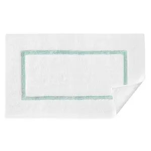 SFERRA Lindo Bath Rug, 31 X 20 - White/aqua