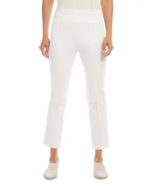 Karen Kane Cropped Seam Front Pants - Off White