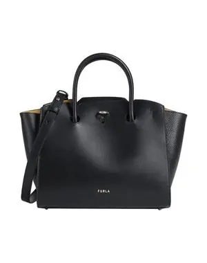 Furla Calfskin Leather Tote Bag - Black