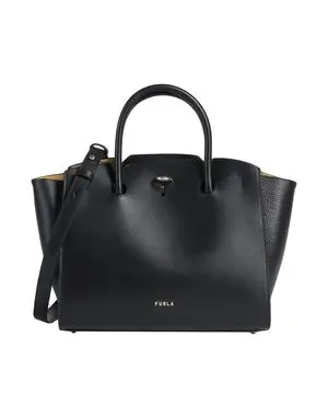 Furla Calfskin Leather Tote Bag - Black