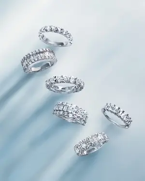 Bloomingdale'S Diamond Baguette & Round Band 2.15 Tcw