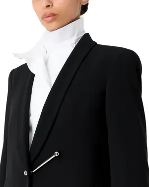 Emporio Armani Bar Piercing Shawl Lapel Blazer