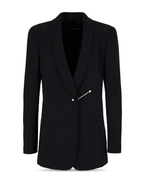 Emporio Armani Bar Piercing Shawl Lapel Blazer