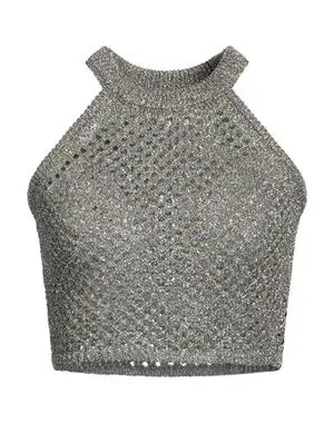 Sandro Knitted Lamé Crop Top