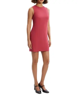 Theory Admiral Crepe Mini Shift Dress - Deep Rose