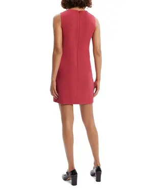 Theory Admiral Crepe Mini Shift Dress - Deep Rose