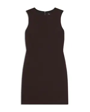 Theory Admiral Crepe Mini Shift Dress - Hickory