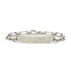 Sheryl Lowe Pavé Diamond Id Bracelet - Sterling Silver,diamond